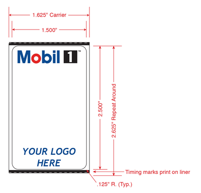 Custom Co-Branded Mobil Labels
